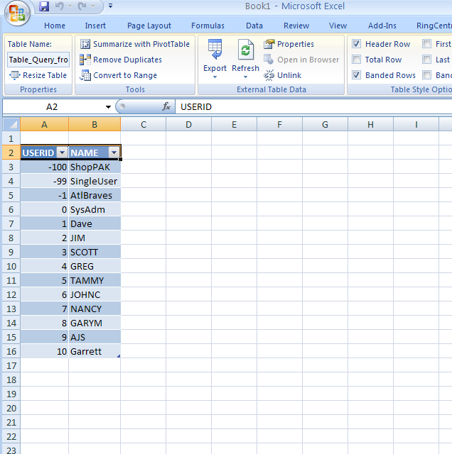 Exporting Data To Excel In Sql Anywhere 11 Tradesoft Inc